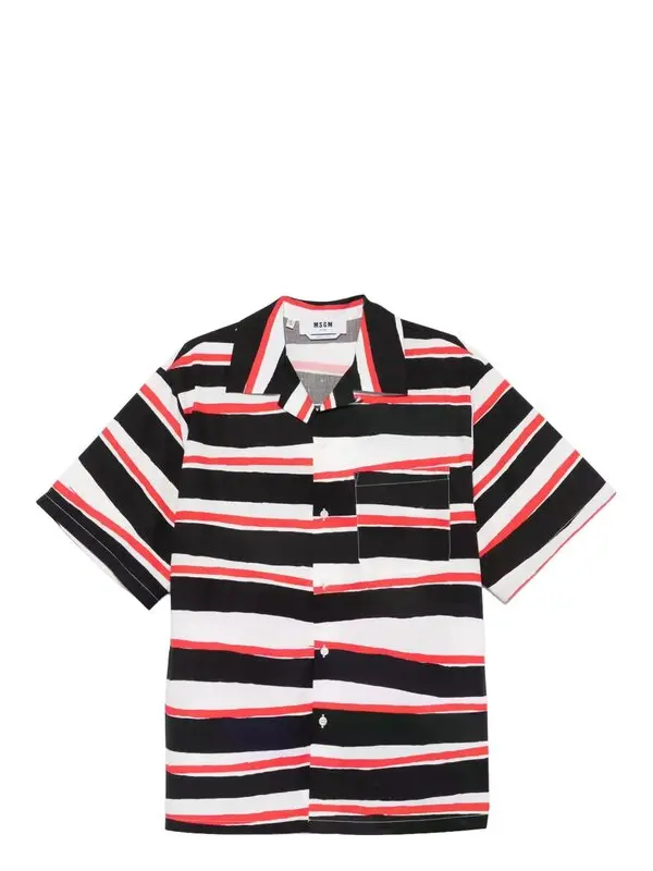 MSGM Striped Shirt - Red