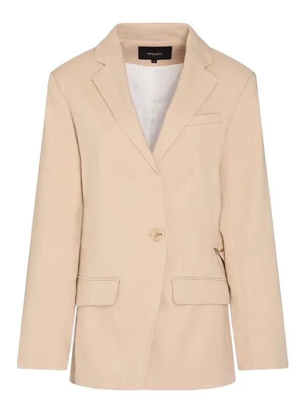 Maje Linen-blend Blazer - Beige
