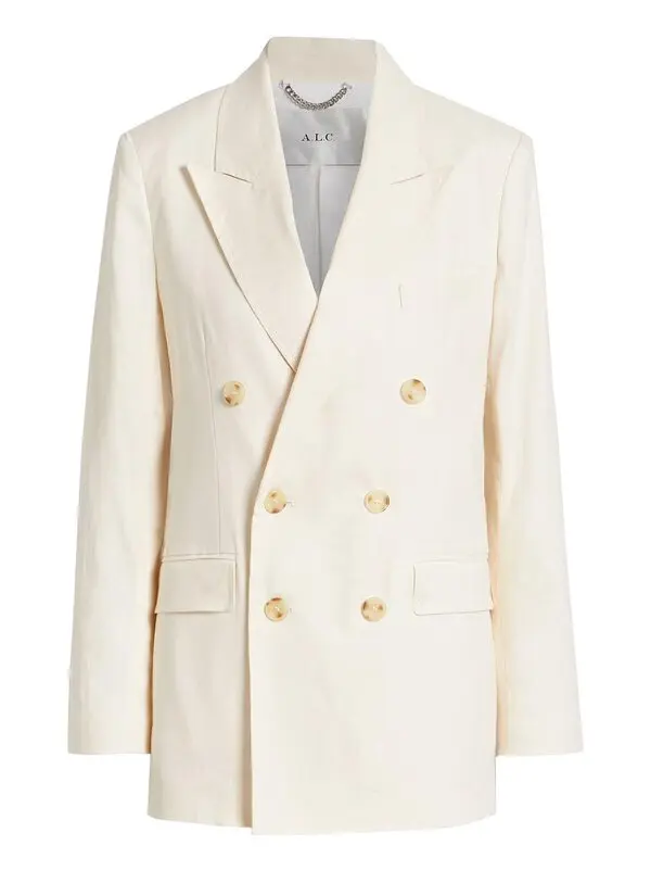 A.L.C. Declan Double-breasted Blazer - Cream