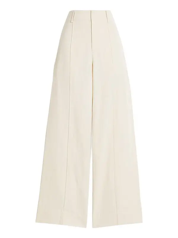A.L.C. Colton Twill Wide-leg Pants - Ecru