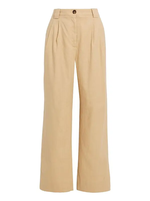 A.L.C. Tommy Linen-blend Wide-leg Pants - Sand
