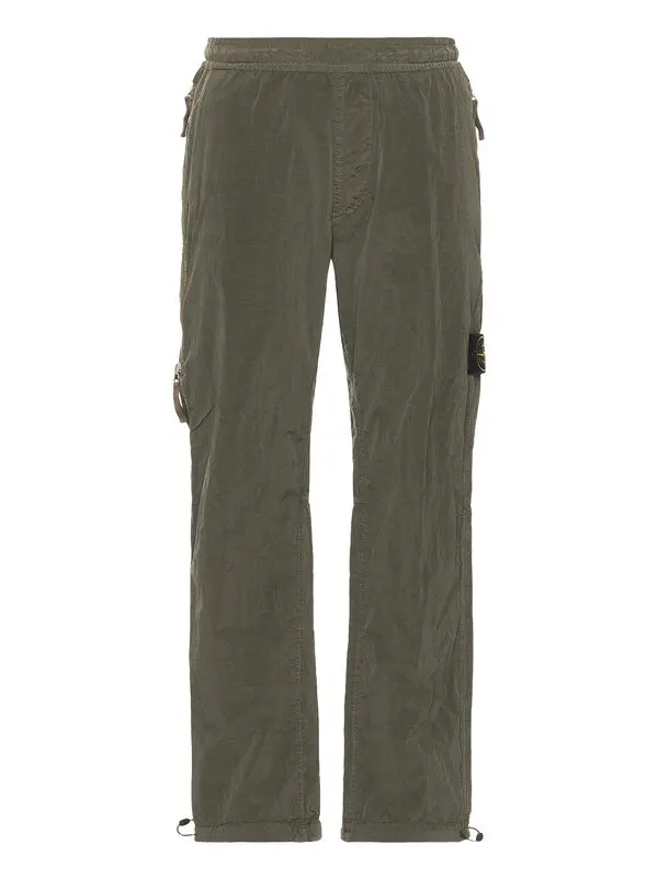 Stone Island Nylon Metal Pant In Army - Military Green