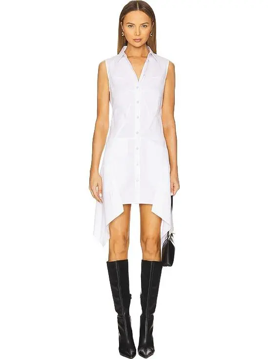Helmut Lang Bustier Shirt Dress - White