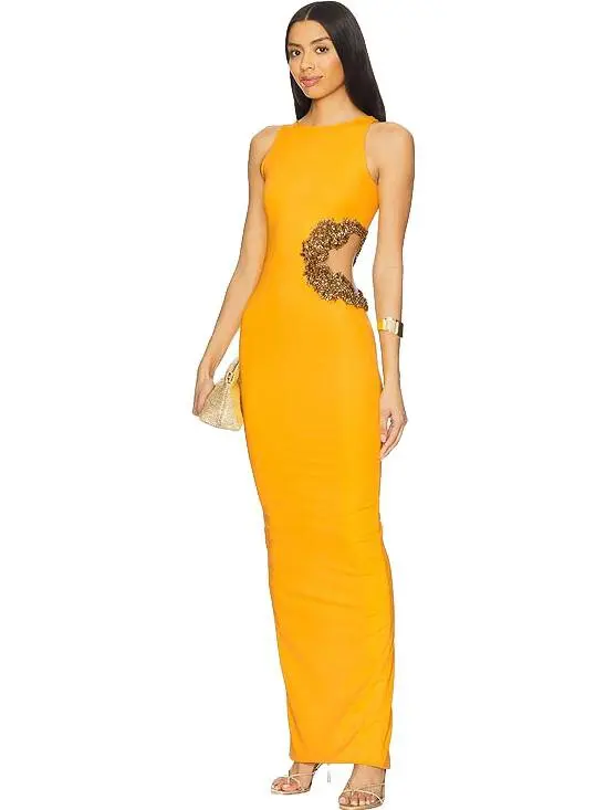 BRONX AND BRONCO Camila Maxi Dress - Yellow