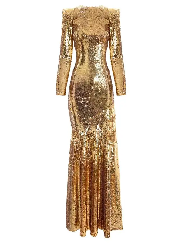 V:PM ATELIER Gema Maxi Dress - Gold