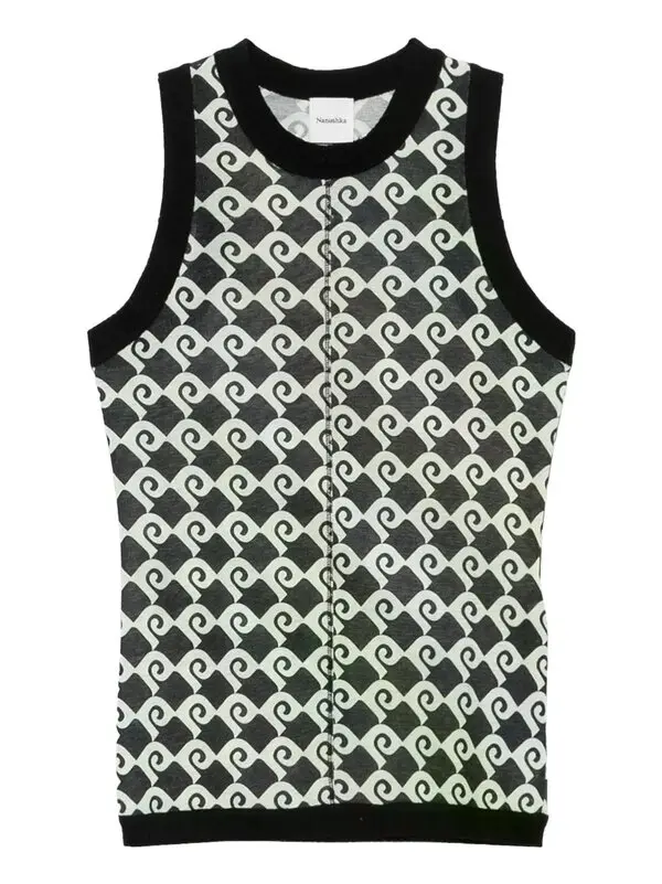 Nanushka Denalie Tank Top - Green