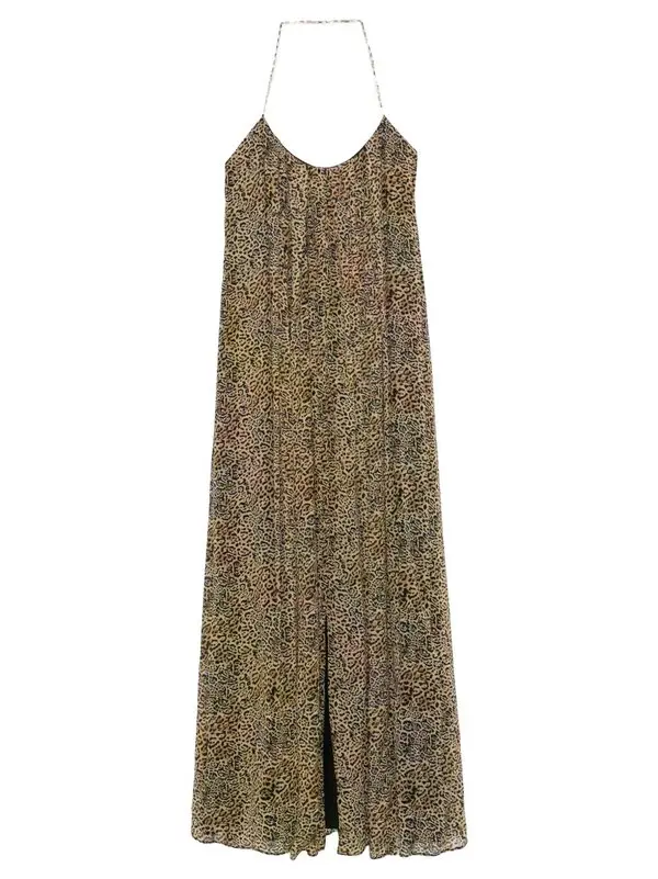 Amen Leopard-print Maxi Dress - Brown