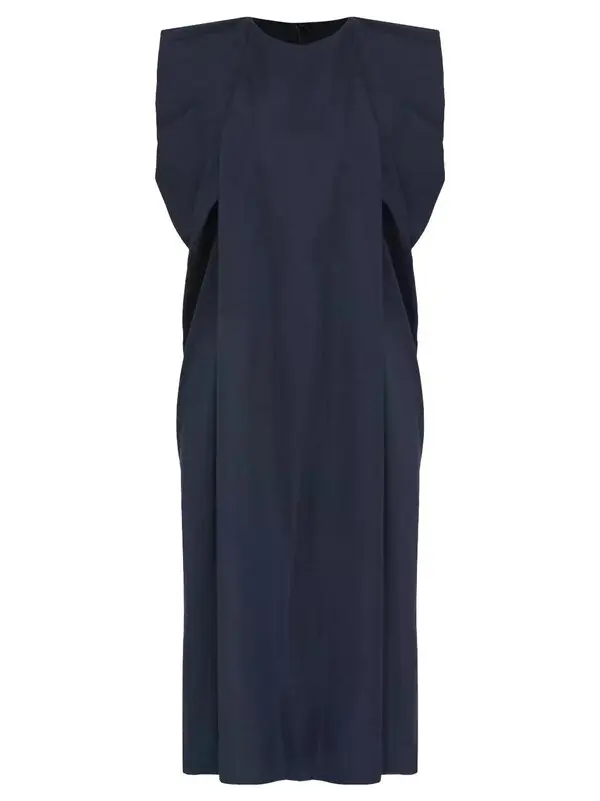 GLORIA COELHO Gathered Midi Dress - Blue