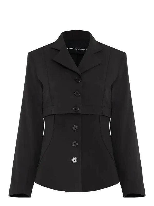 GLORIA COELHO Detachable-hem Blazer - Black