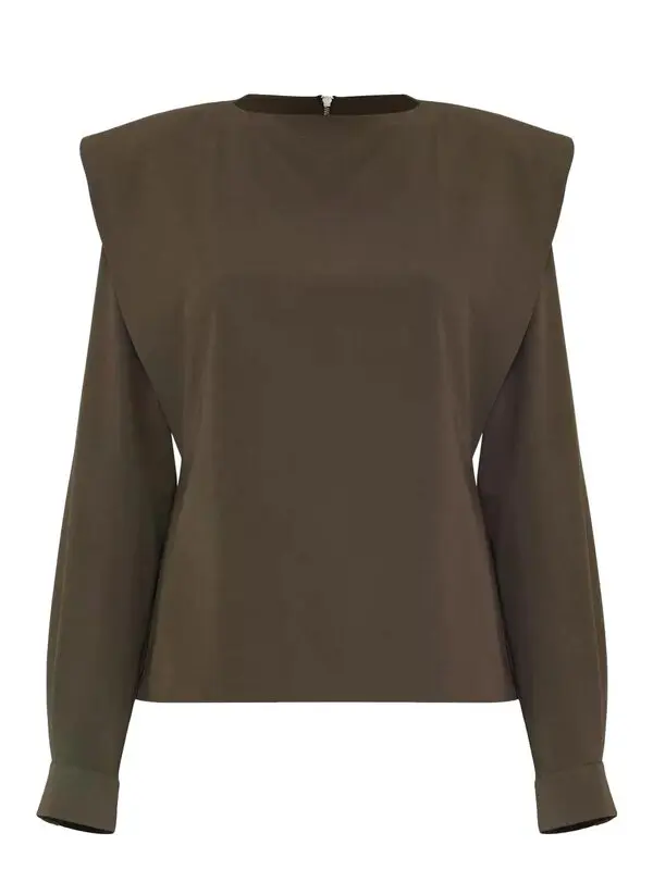 GLORIA COELHO Isabella Fiorentino Blouse - Brown