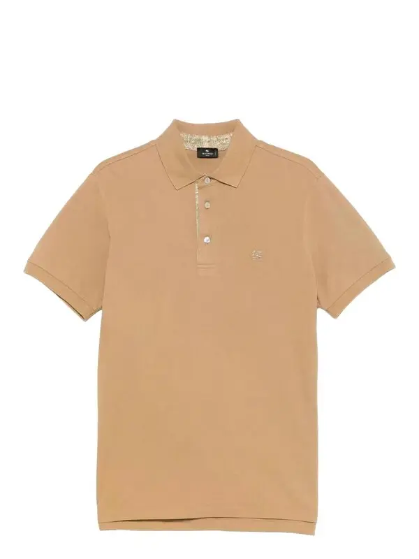 Etro Pegaso-embroidered Polo Shirt - Brown