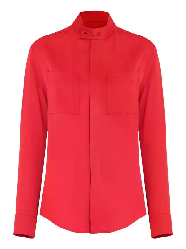 GLORIA COELHO Mock-neck Shirt - Red