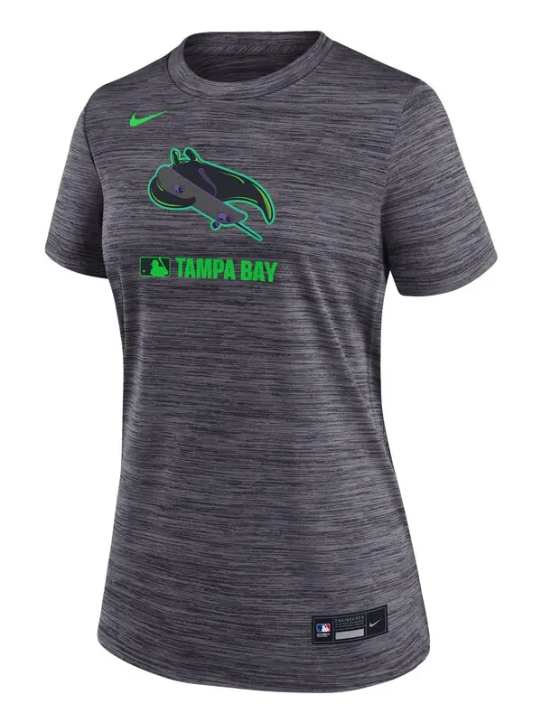 Nike Tampa Bay Rays Authentic Collection City Connect Velocity Dri-fit Mlb T-shirt - Black
