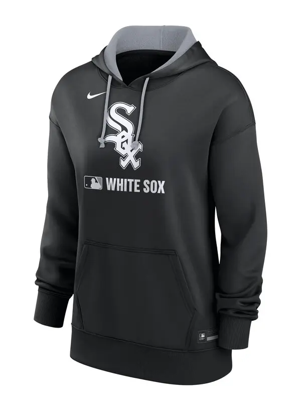 Nike Chicago White Sox Authentic Collection Therma Mlb Pullover Hoodie - Black