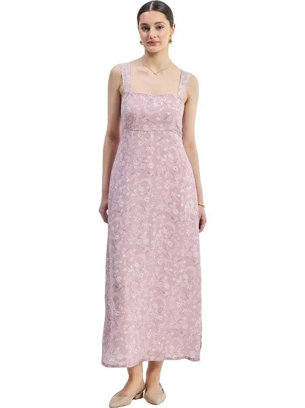 REISTOR Perfect Maxi Dress With Tapered Straps - Floral
