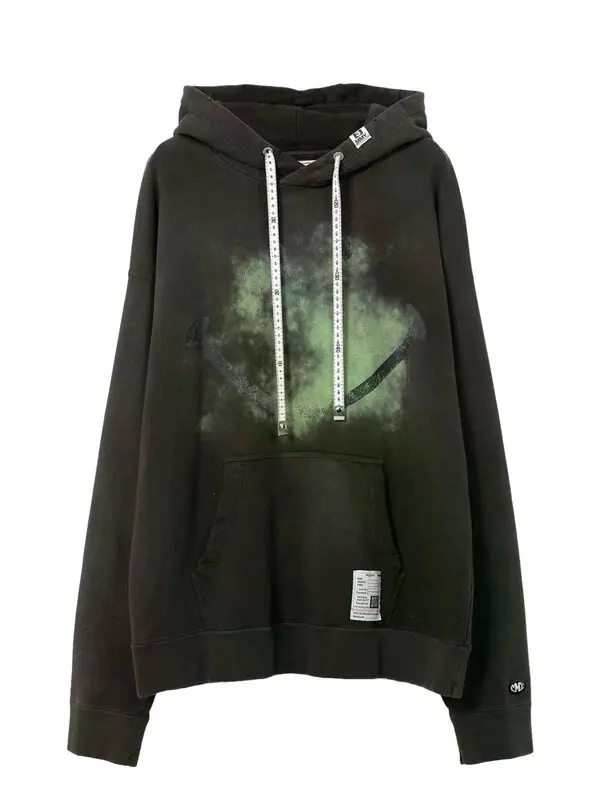 Mihara Yasuhiro Smile Face-print Hoodie - Black
