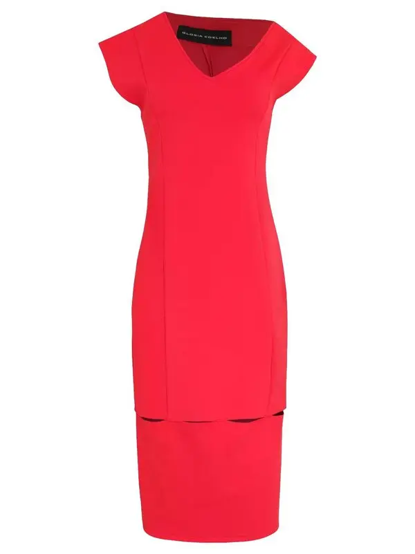 GLORIA COELHO Cut-out Midi Dress - Red