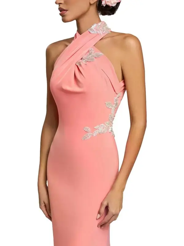 CRISTALLINI Stretch-crepe Maxi Dress - Orange