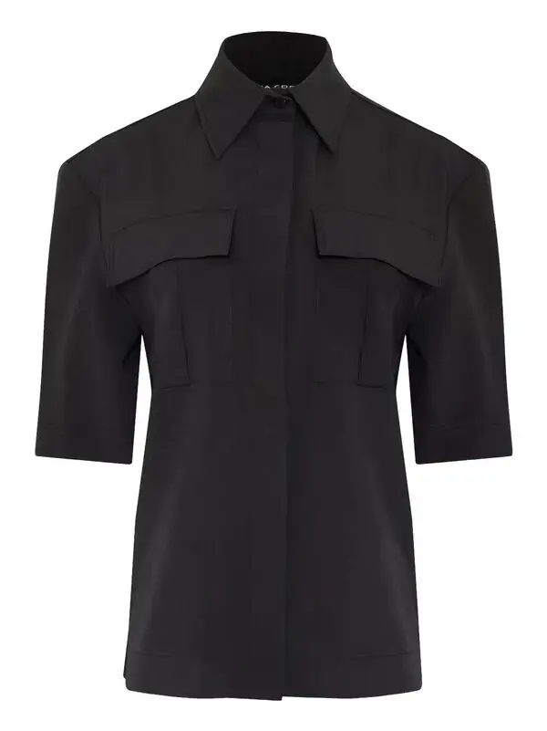 GLORIA COELHO Stretch Shirt - Black