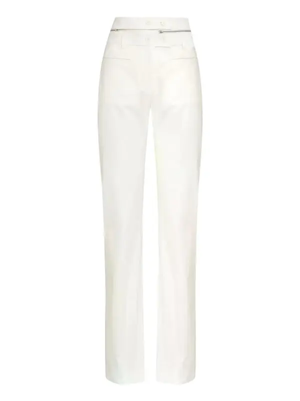 GLORIA COELHO Double-flared Trousers - White