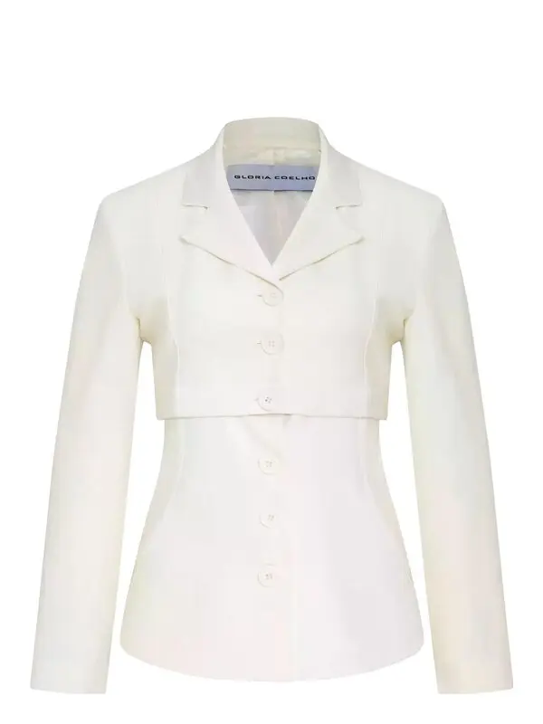 GLORIA COELHO Fitted Jacket - White