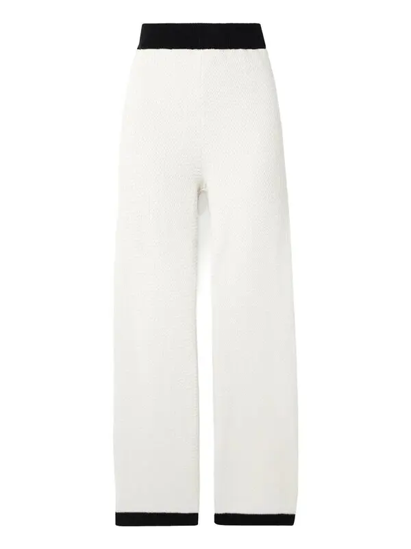 DESTREE Eileen Cotton Straight-leg Pants - White
