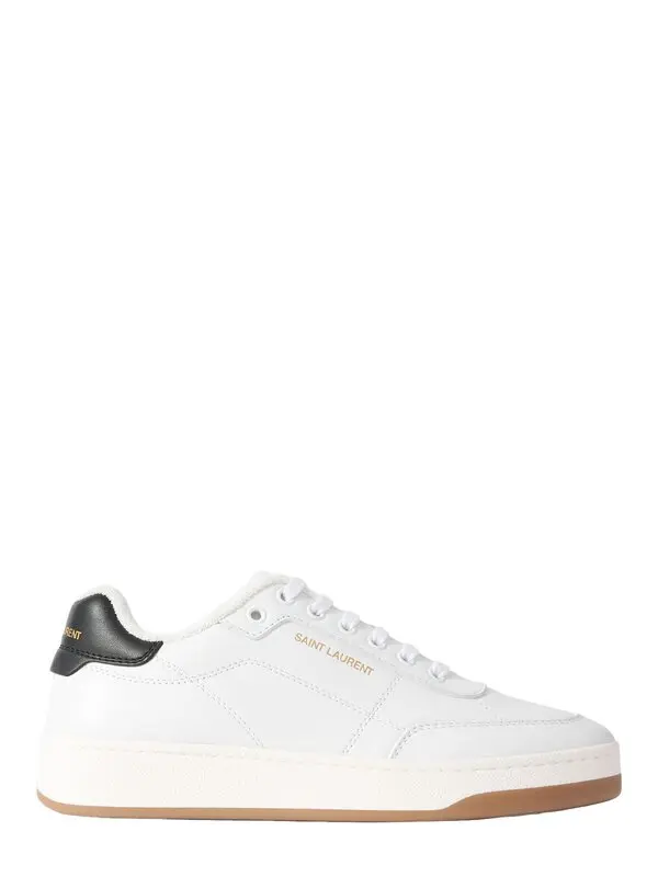 Saint Laurent Sl/61 Logo-print Leather Sneakers - White