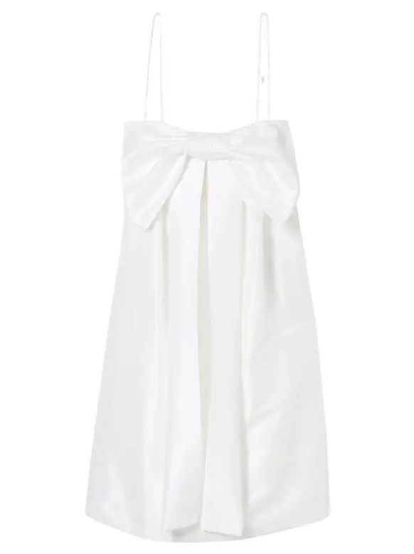 Bernadette Estee Bow-detailed Mini Dress - Ivory