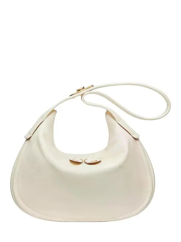 Valentino Garavani Small Leather Go-hobo Shoulder Bag - White
