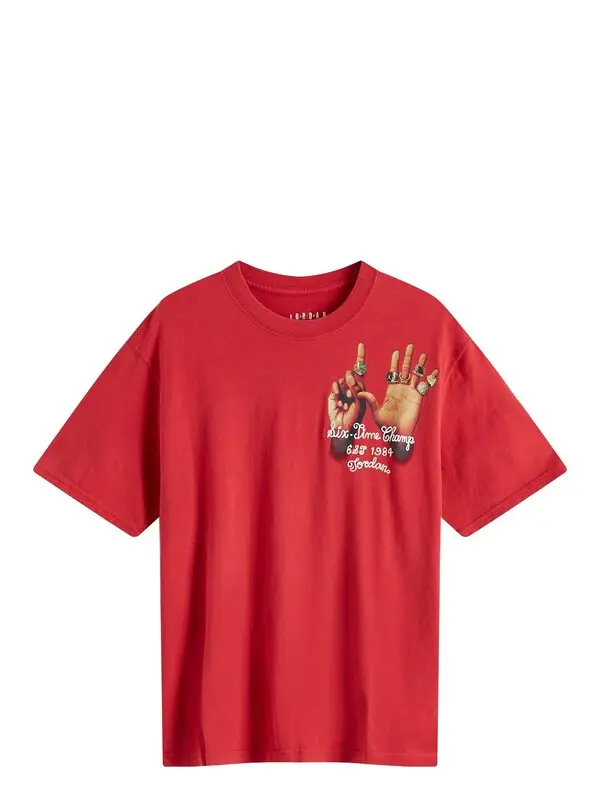 JORDAN Graphic 6 Ring T-shirt - Varsity Red