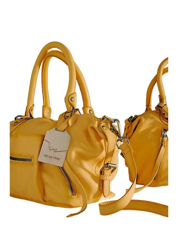Free People We The Free Baby Emerson Leather Tote Bag - Golden Sunset