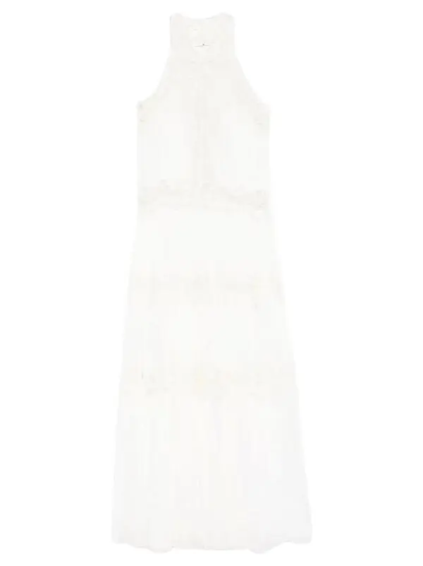 Ermanno Scervino Lace Panelling Maxi Dress - White