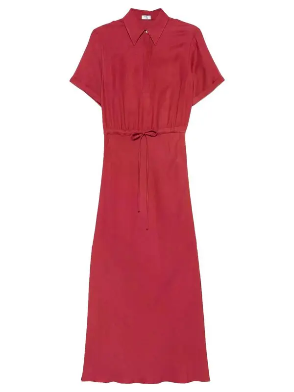 Brunello Cucinelli Twill Maxi Dress - Red