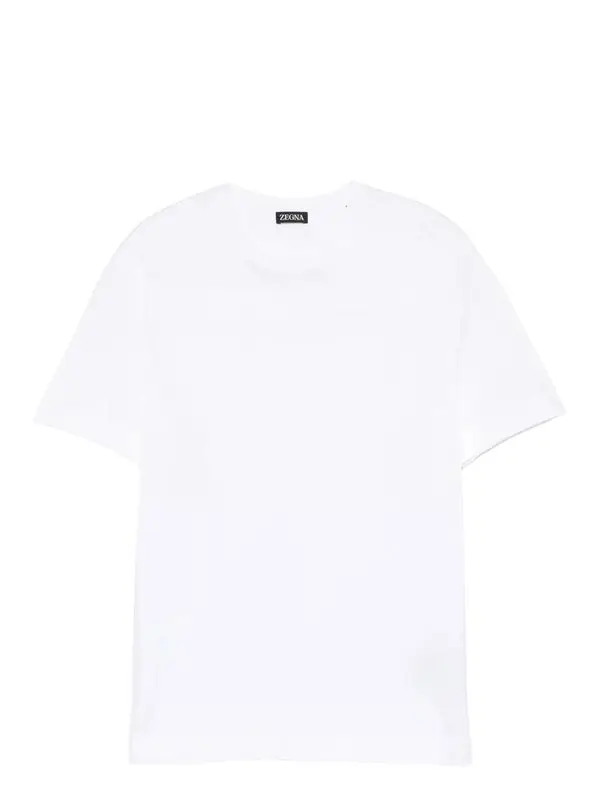 Zegna Logo-embroidered T-shirt - White