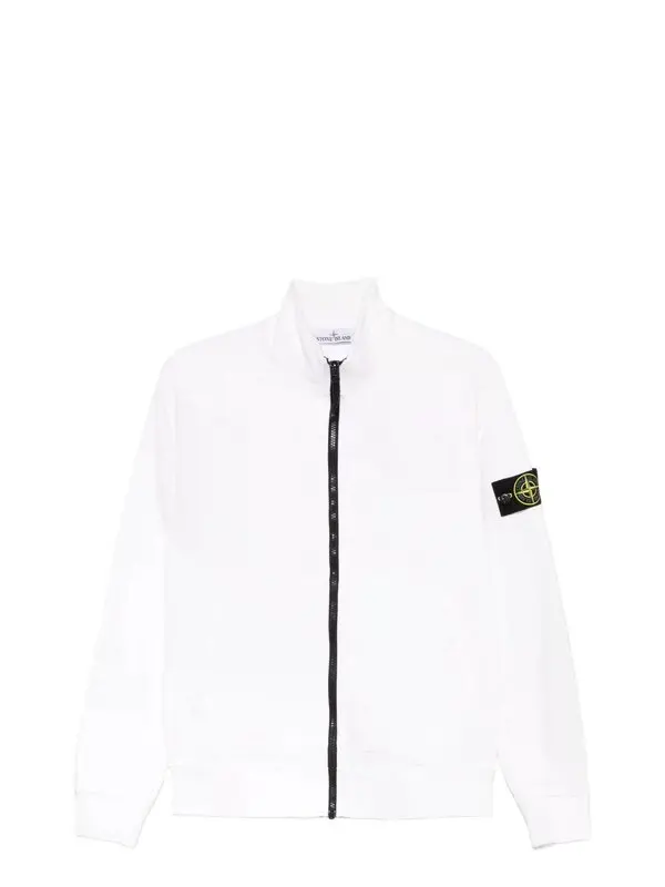 Stone Island Organic Cotton Fleece Sweatshirt - White