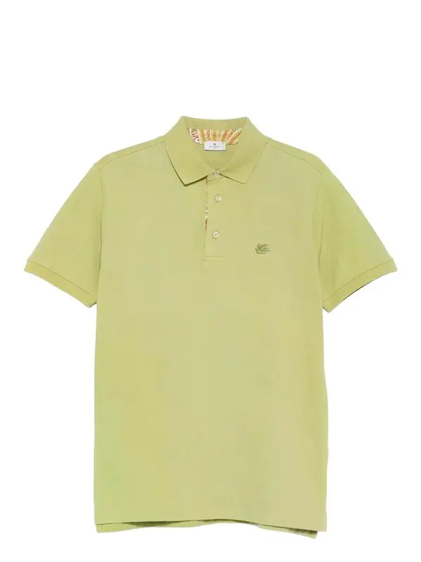 Etro Logo-embroiderde Polo Shirt - Green