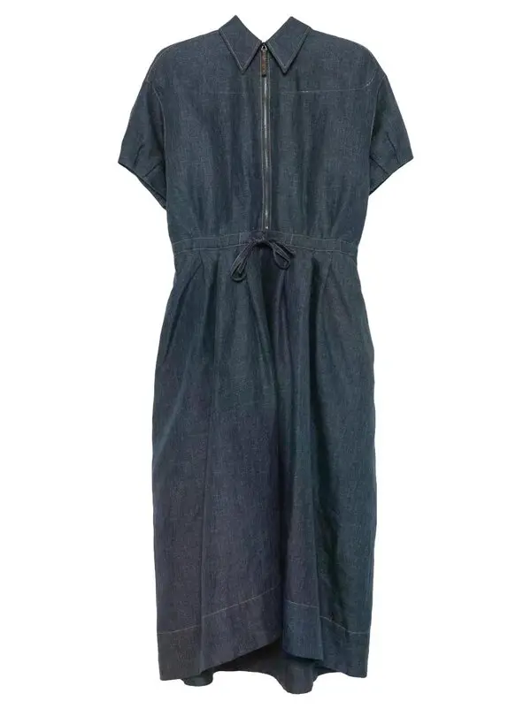 Brunello Cucinelli Denim Maxi Dress - Blue