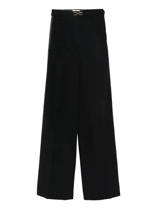 Elisabetta Franchi Belted Trousers - Black