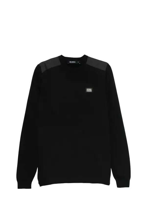 Karl Lagerfeld Logo-plaque Sweater - Black