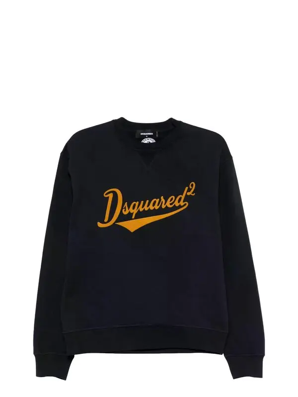 Dsquared2 Logo-flocked Sweatshirt - Blue