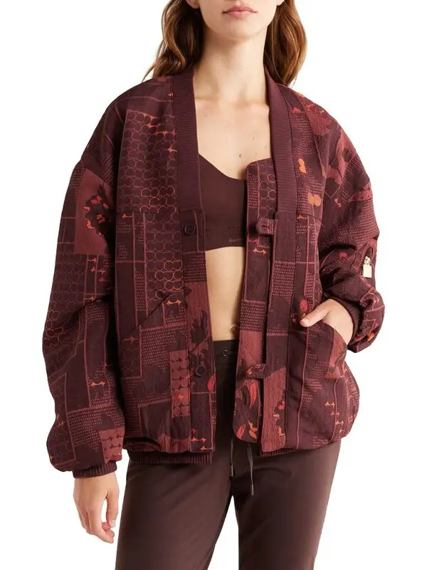 Nike Naomi Osaka Oversize Jacquard Jacket - Burgundy Crush/ Crimson/ Pony