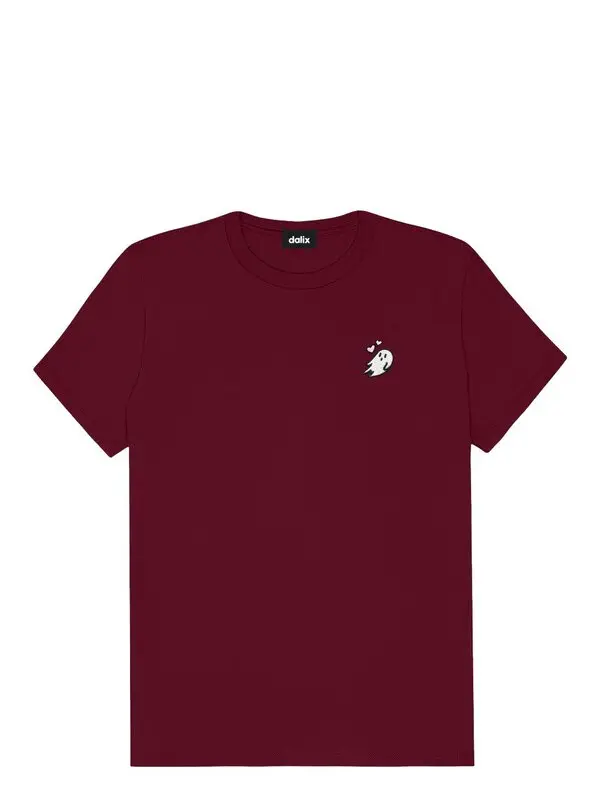 DALIX Heartly Ghost Tee - Maroon