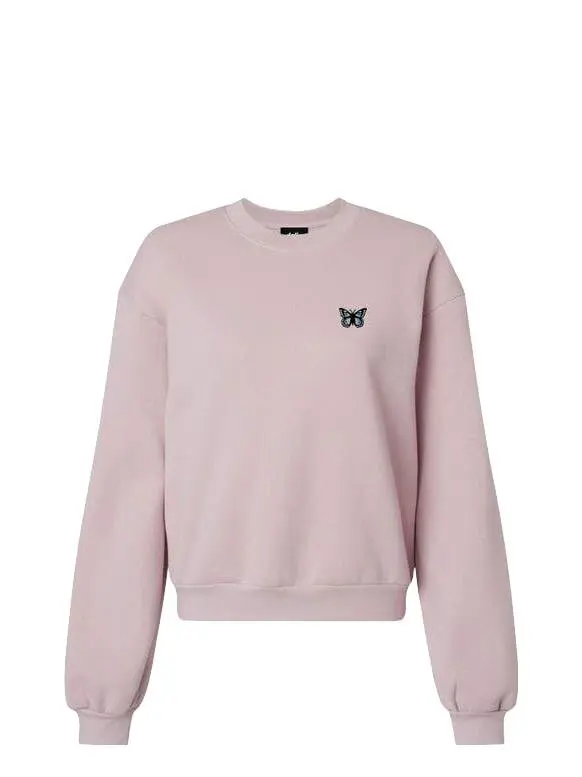 DALIX Butterfly Relaxed Sweatshirt - Blush