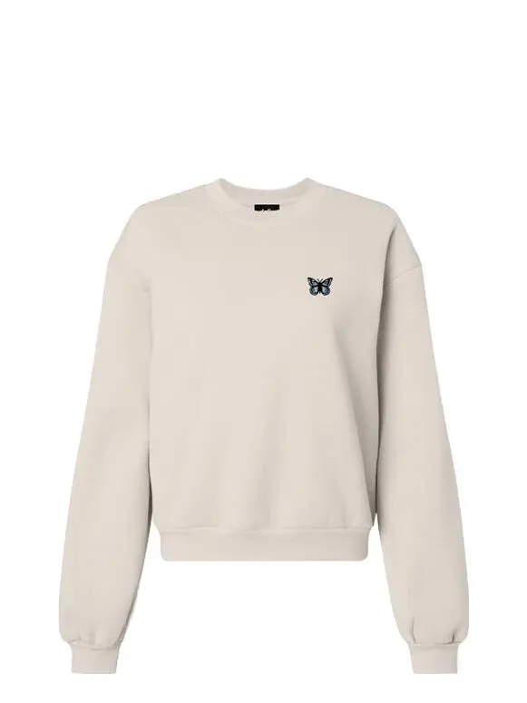 DALIX Butterfly Relaxed Sweatshirt - Bone