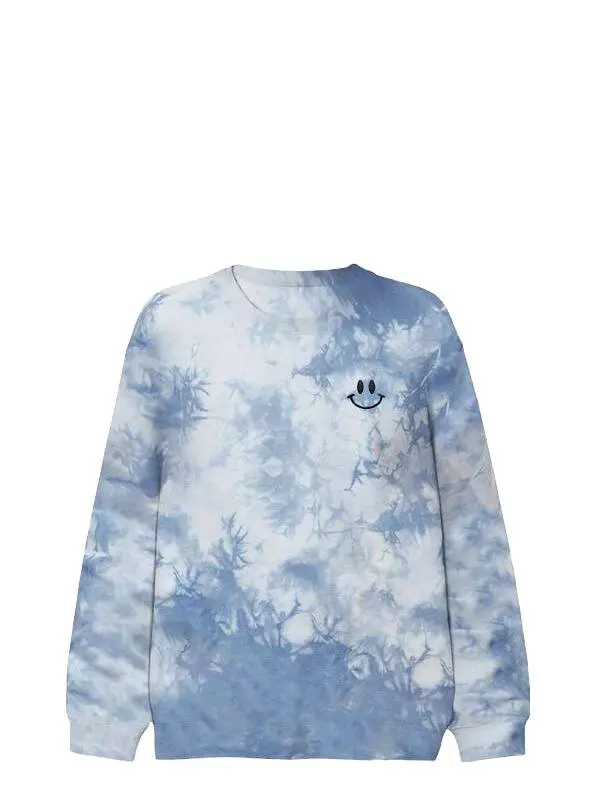 DALIX Tie Dye Crewneck Sweatshirt - Tie Dye Blue