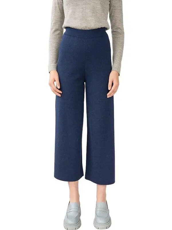 SSKEIN Wide Leg Trousers - Navy