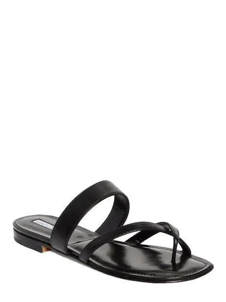 Manolo Blahnik Susa Crossover Sandal - Black