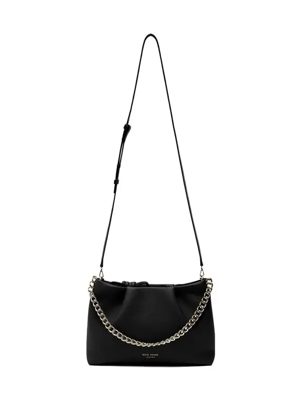 ESIN AKAN 3-in-1 Midi Richmond Leather Crossbody Bag - Black