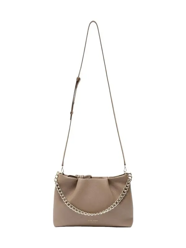 ESIN AKAN 3-in-1 Midi Richmond Leather Crossbody Bag - Oatmilk