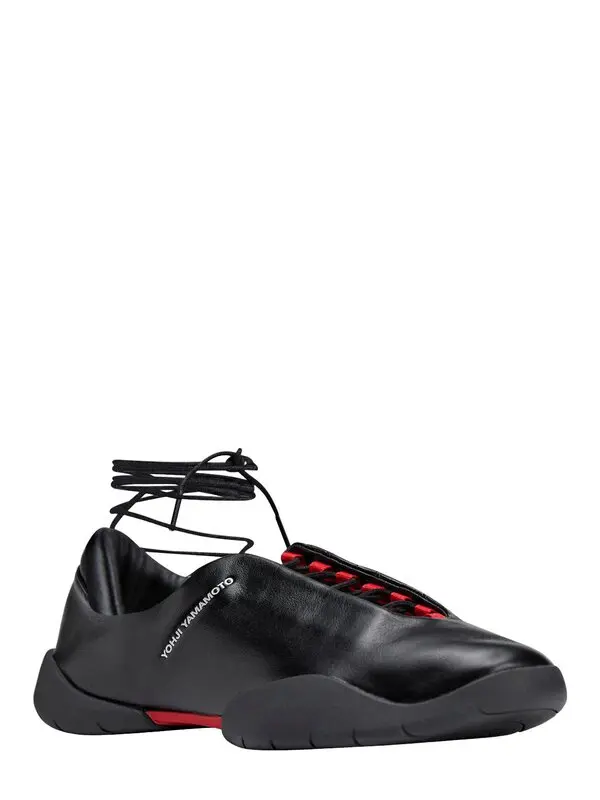 Y3 Gender Inclusive Regu Mary Jane Sneaker - Black/ Black/ Better Scarlet